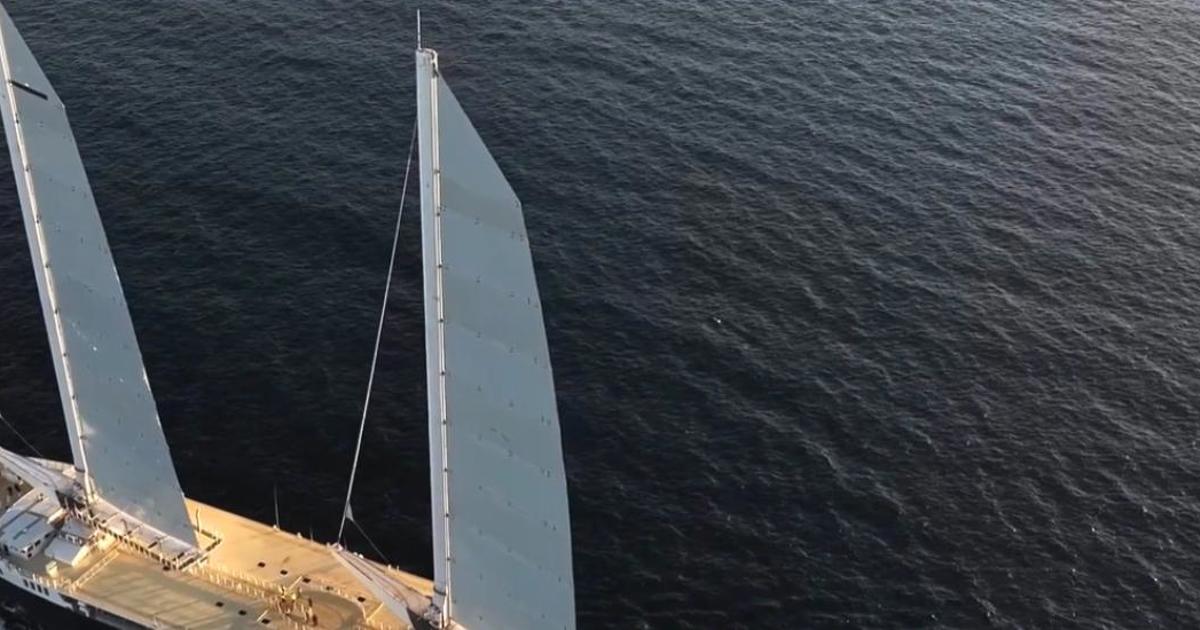 The historic maiden voyage of the world's largest cargo sailboat